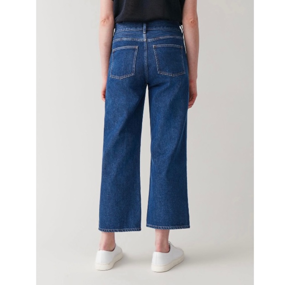 Cos Jeans High Rise Relaxed Straight Cropped Sz 25 - Gem